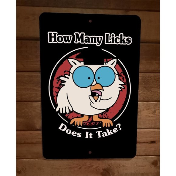 Unbranded | Accents | How Many Licks Does It Take Perverted Owl 8x2 ...